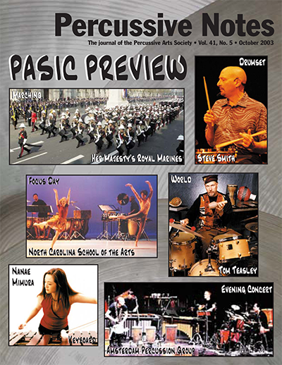 Percussive Notes Vol. 41, No. 5, October 2003 - Complete Issue ...