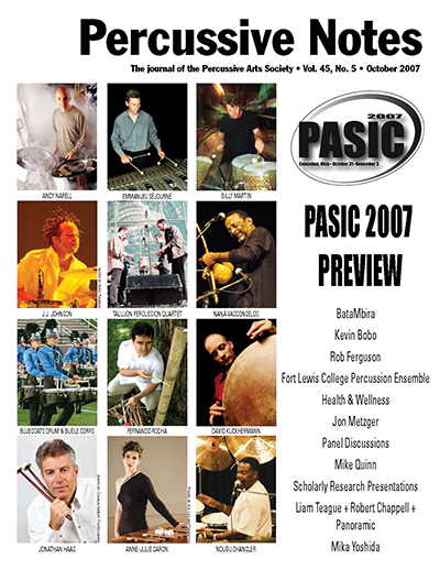 Percussive Notes Vol. 45, No. 5, October 2007 - Complete Issue ...