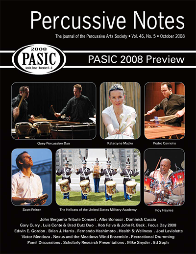 Percussive Notes Vol. 46, No. 5, October 2008 - Complete Issue ...