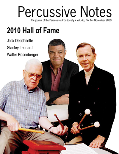 Percussive Notes Vol. 48, No. 6, November 2010 - Complete Issue ...