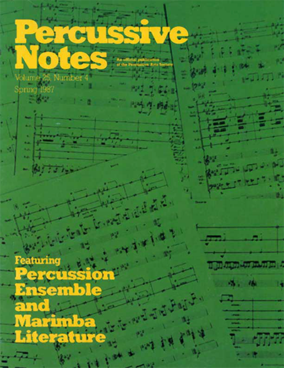 Percussive Notes Vol. 25, No. 4, Spring 1987 - Complete Issue ...