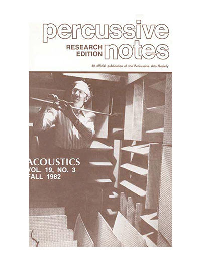 Percussive Notes Research Edition Vol. 19, No. 3, Fall 1982 - Complete ...